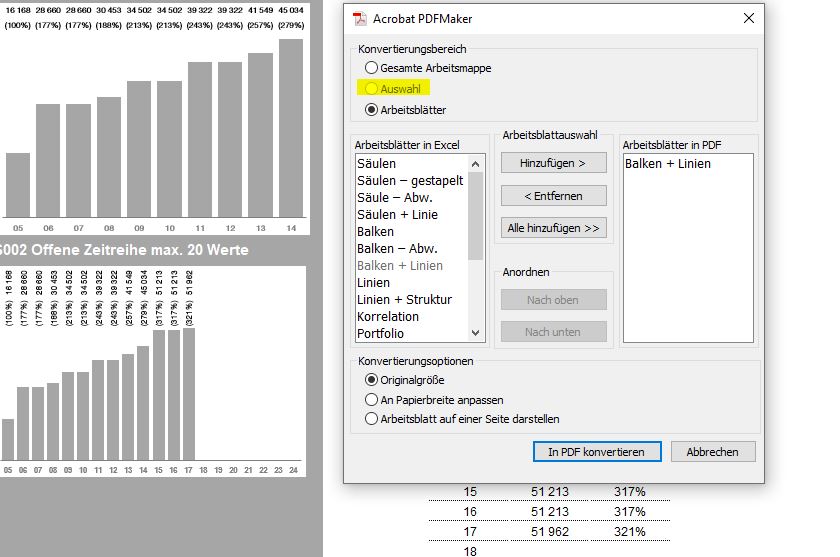 How To Save Selected Graphs In Excel As Pdf Adobe Support Community 12324434